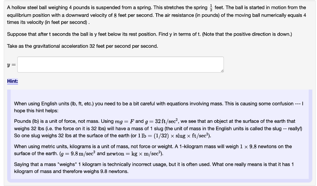 Solved A hollow steel ball weighing 4 pounds is suspended | Chegg.com