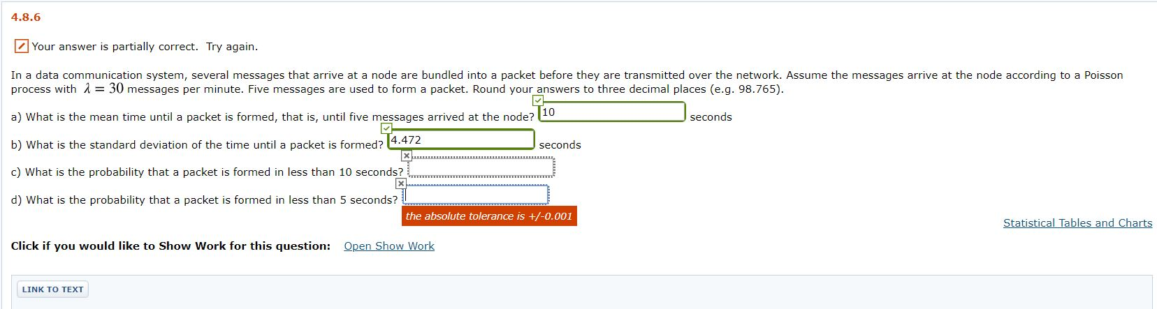Solved 4.8.6 Your answer is partially correct. Try again. In | Chegg.com
