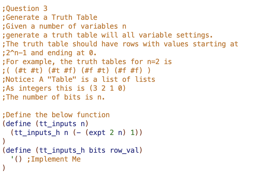 Solved ; Question 3 ; Generate a Truth Table ;Given a number | Chegg.com