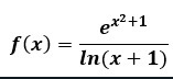 Solved f(x)=ln(x+1)ex2+1 | Chegg.com