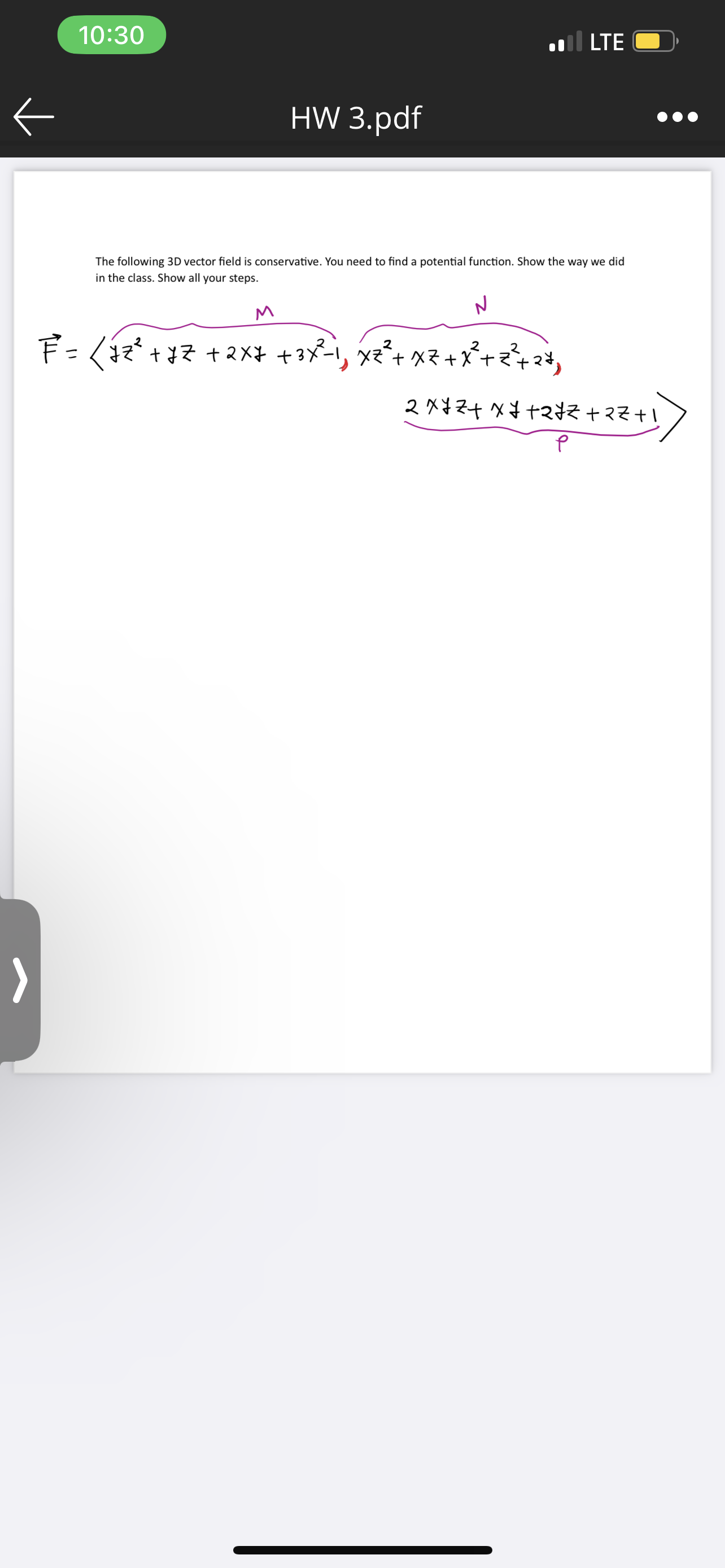 Solved The following 3D vector field is conservative. You | Chegg.com