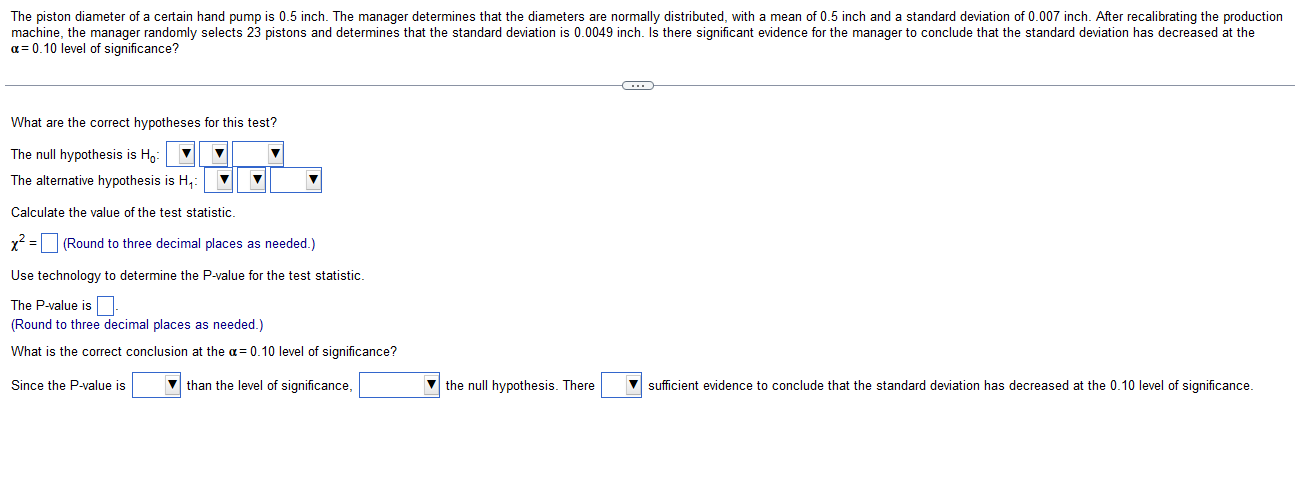 Solved α=0.10 ﻿level of significance?What are the correct | Chegg.com