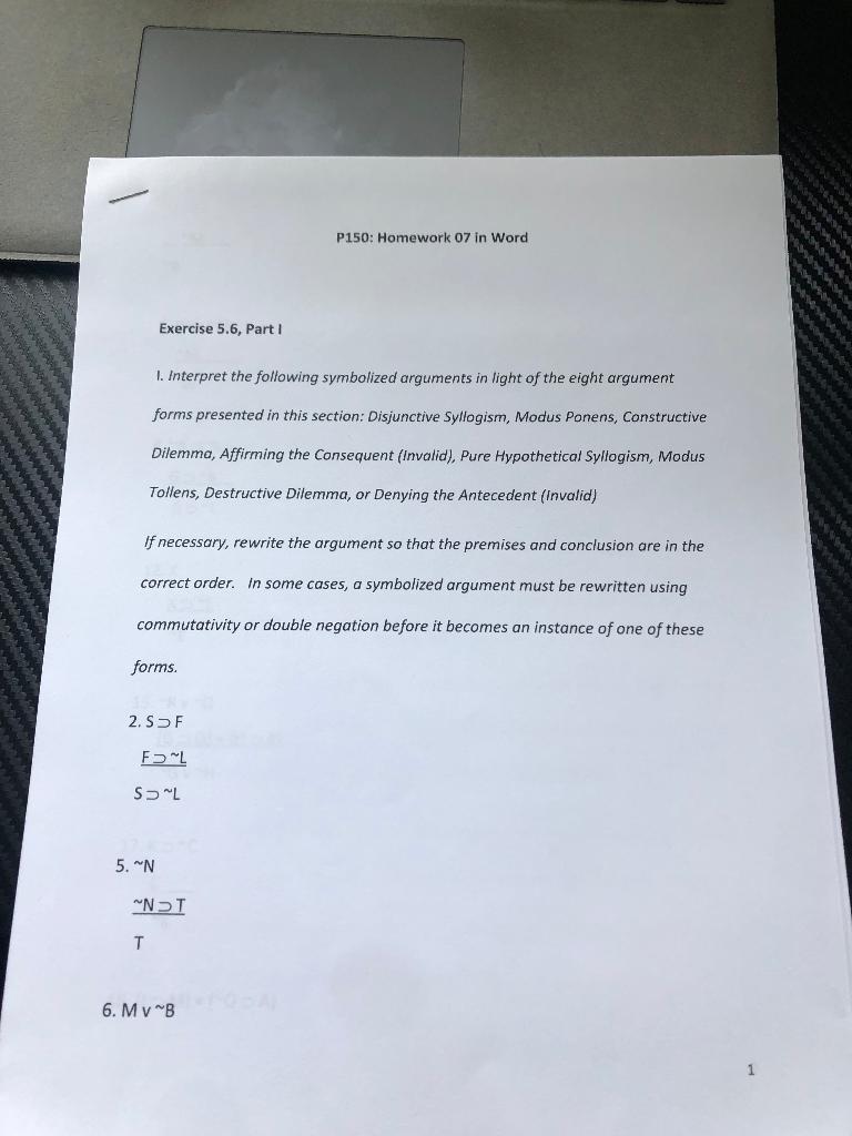Exercise 5 6 Part I 1 Interpret The Following