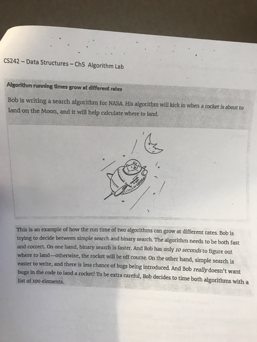 Solved Cs242 Data Structures Ch5 Algorithm Lab Algorithm Running 3644