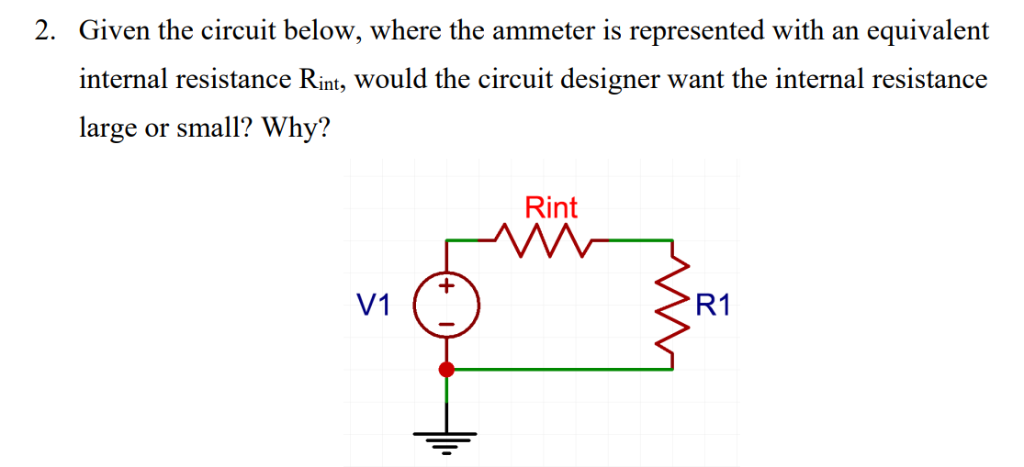 Solved Given the circuit below, where the ammeter is | Chegg.com