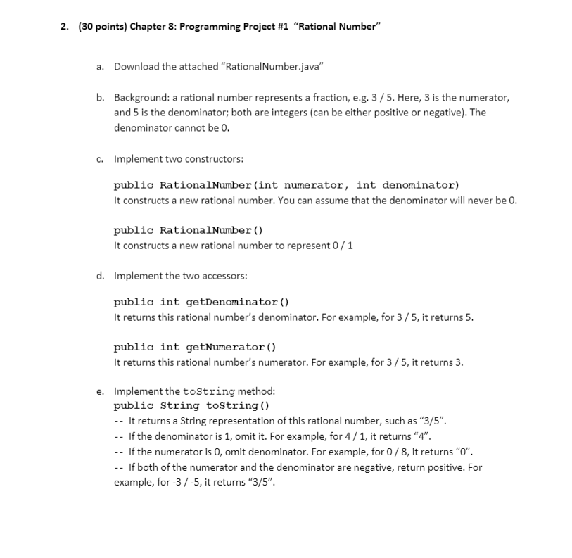 Solved 2. (30 points) Chapter 8: Programming Project #1 | Chegg.com