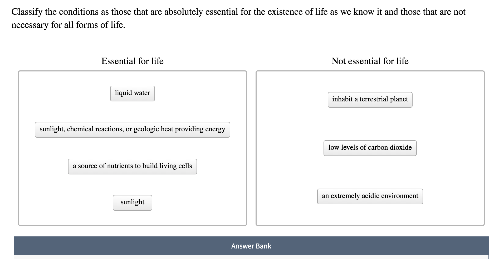 Solved Classify the conditions as those that are absolutely | Chegg.com