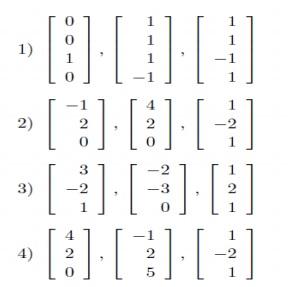 Solved Indicate the options that contain an orthogonal set | Chegg.com