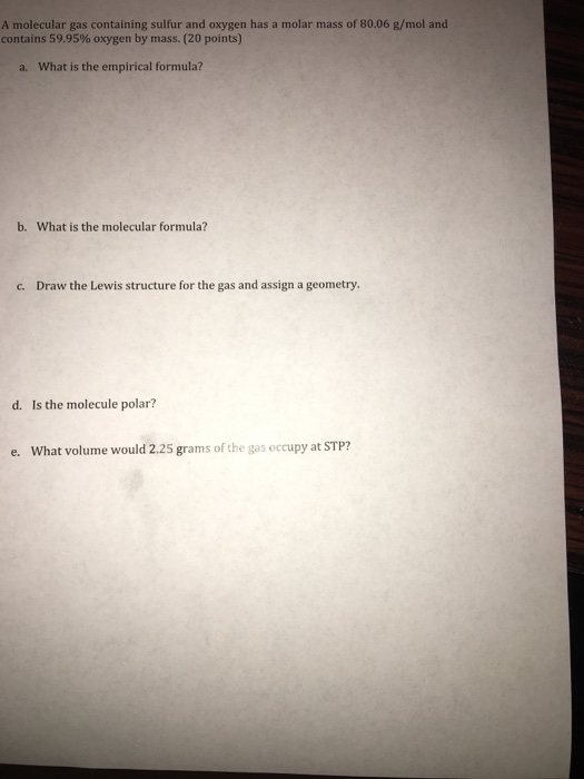 Solved I. Analysis of a volatile liquid shows that it | Chegg.com