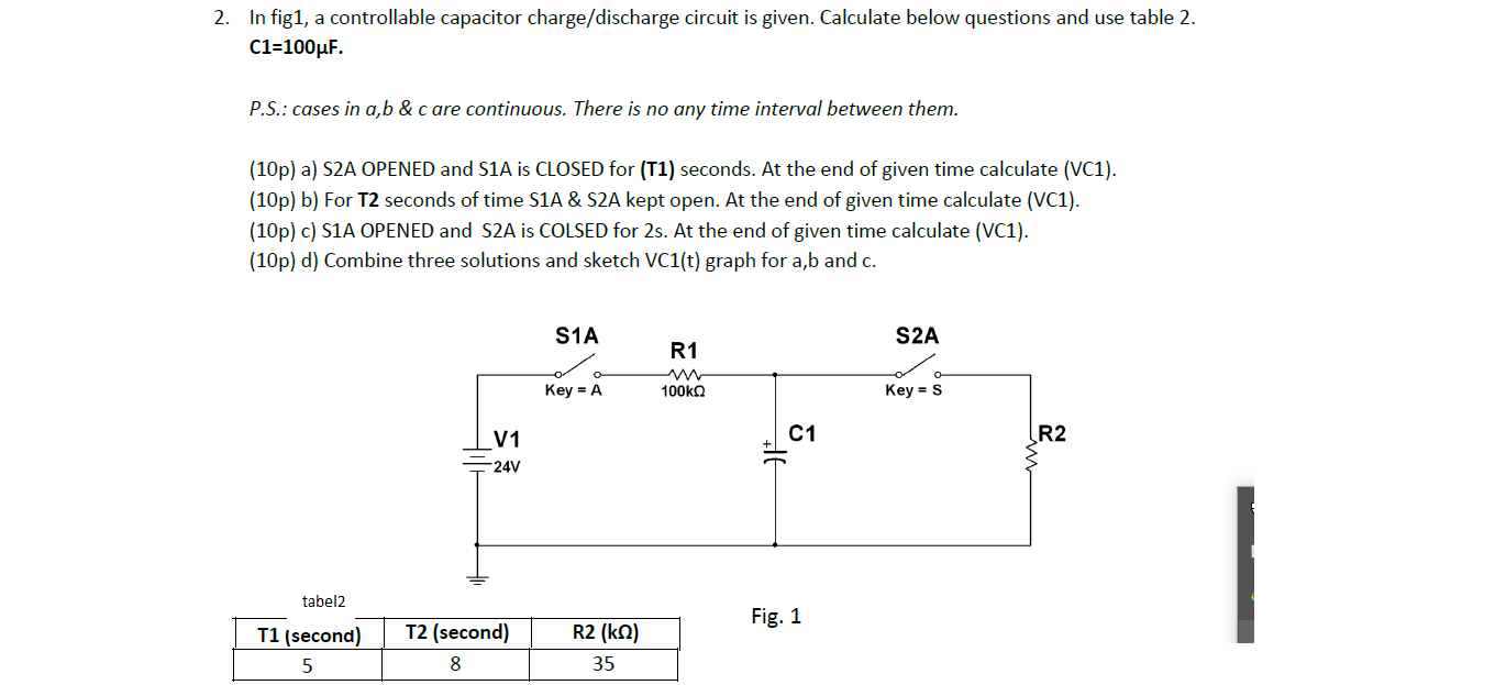 Solved 2. In fig1, a controllable capacitor charge/discharge | Chegg.com