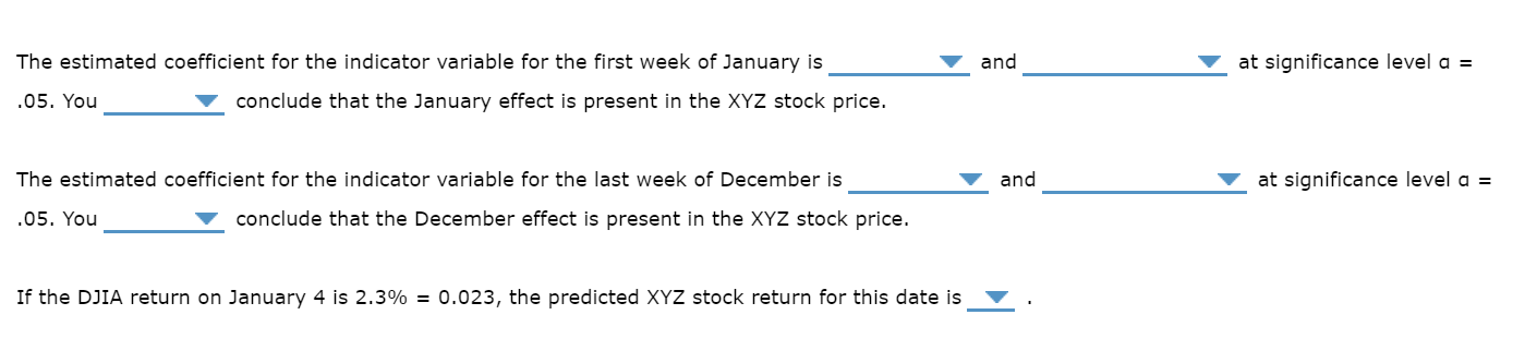 Solved A calendar effect is an observed pattern in stock | Chegg.com