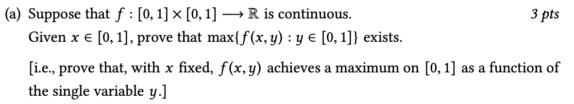 (a) Suppose that f : [0, 1] x [0, 1] → R is | Chegg.com