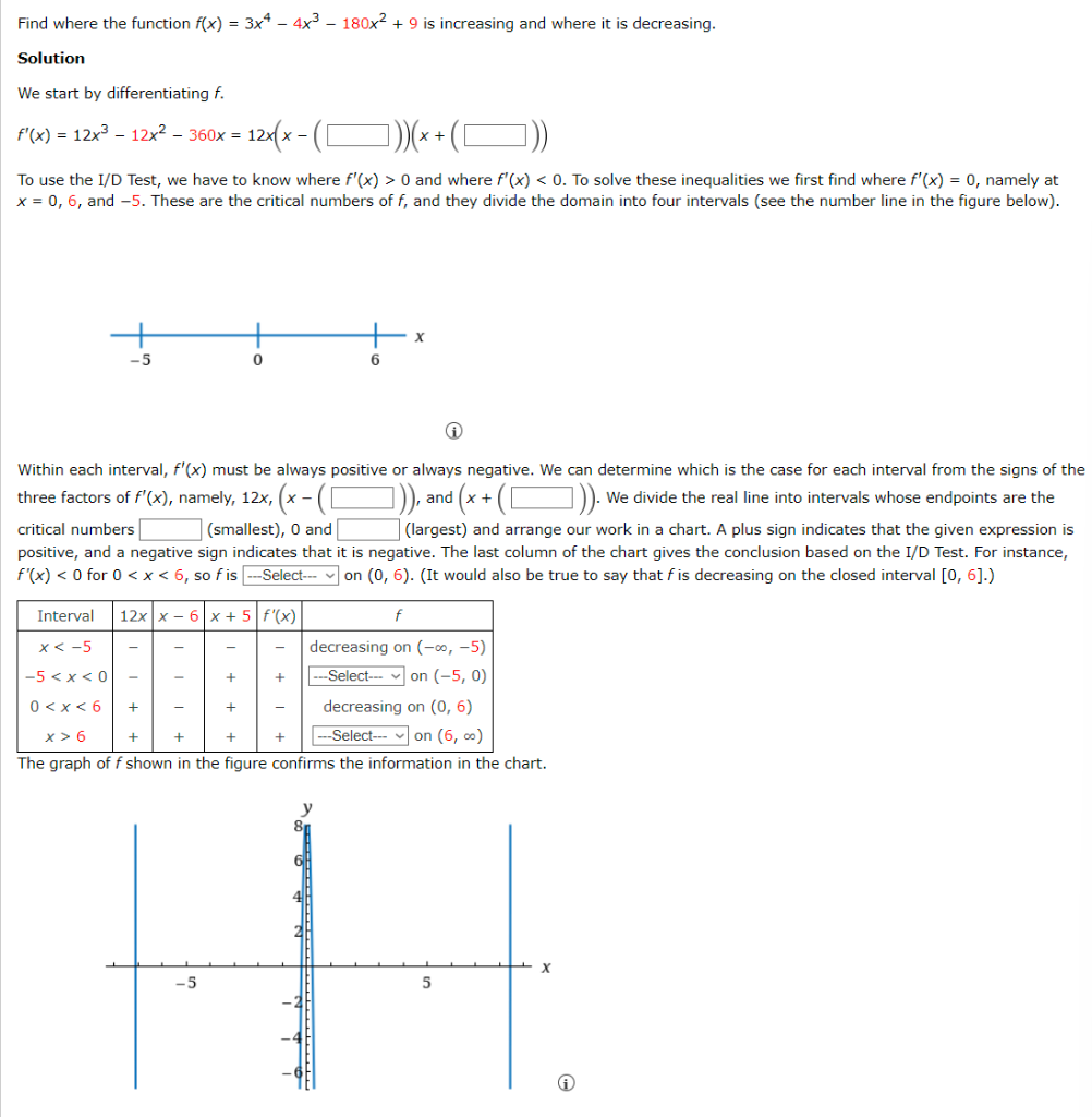 Solved Find where the function f(x) = 3x4 − 4x3 − 180x2 + | Chegg.com