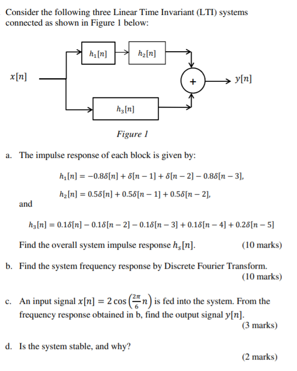 Solved Consider the following three Linear Time Invariant | Chegg.com