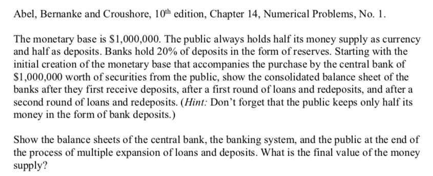 Solved Abel Bernanke And Croushore 10th Edition Chapter Chegg