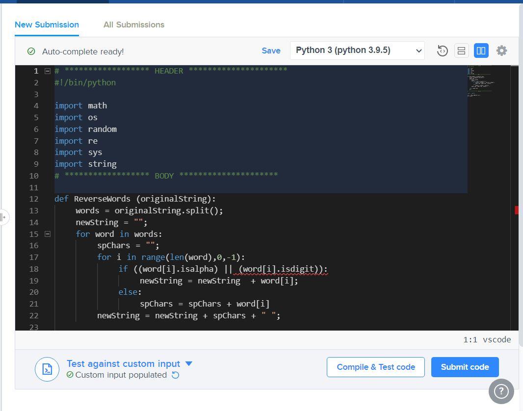 Solved String Reverse The following code is meant to take | Chegg.com