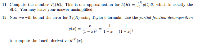 Solved 11. Compute the number T3(R). This is our | Chegg.com