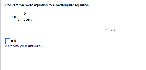 Solved Convert the polar equation to a rectangular | Chegg.com