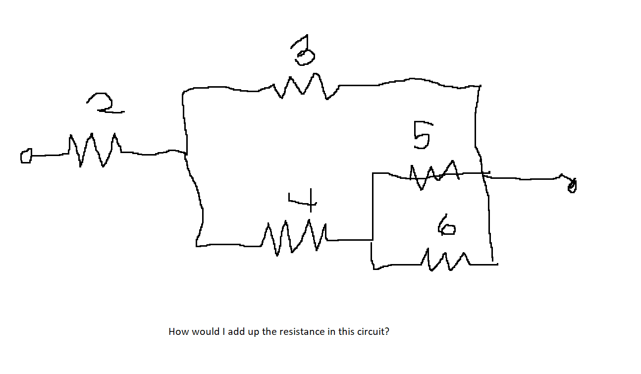 Solved How would I add up the resistance in this circuit? | Chegg.com