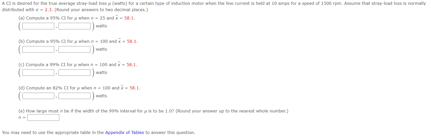 Solved distributed with σ=2.3. (Round your answers to two | Chegg.com