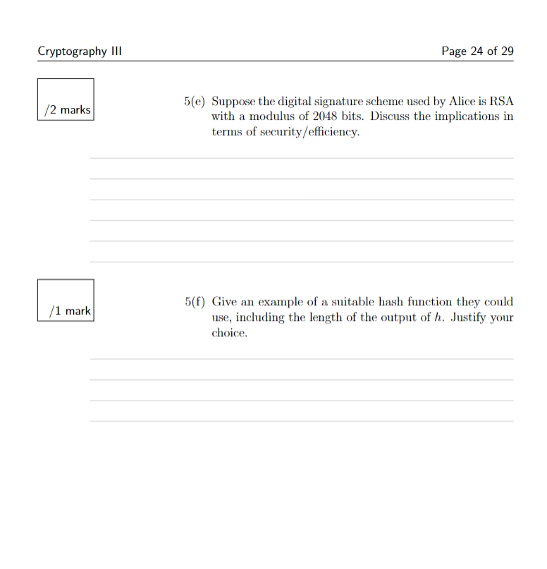 Solved Suppose that Alice wants to send a message m to Bob | Chegg.com