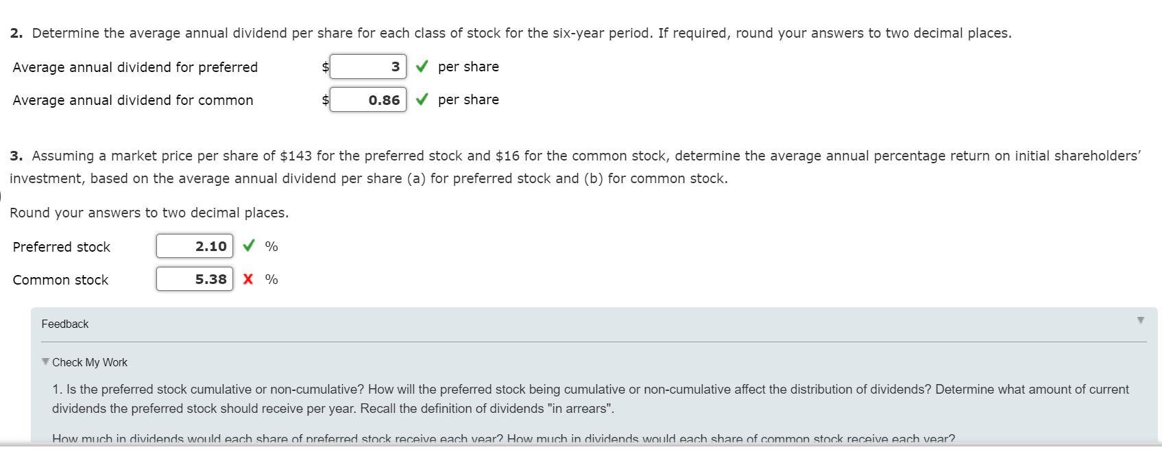 Solved Required: 1. Determine the total dividends and the | Chegg.com