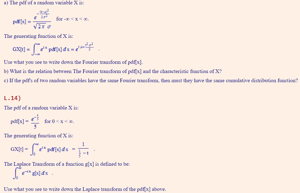 Solved a) The pdf of a random variable X is (1-μ e 26 The | Chegg.com