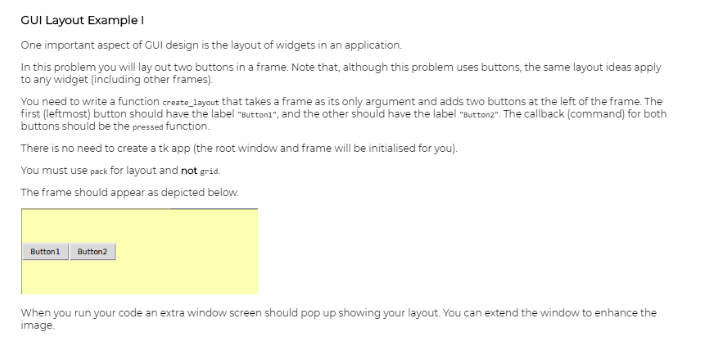Solved 1 import tkinter as tk Button1 Button2 3 def pressed | Chegg.com