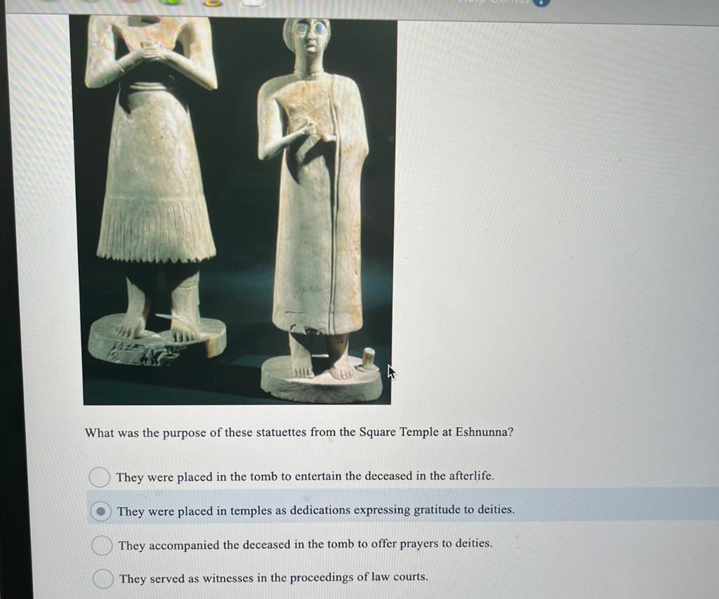 Solved What was the purpose of these statuettes from the | Chegg.com