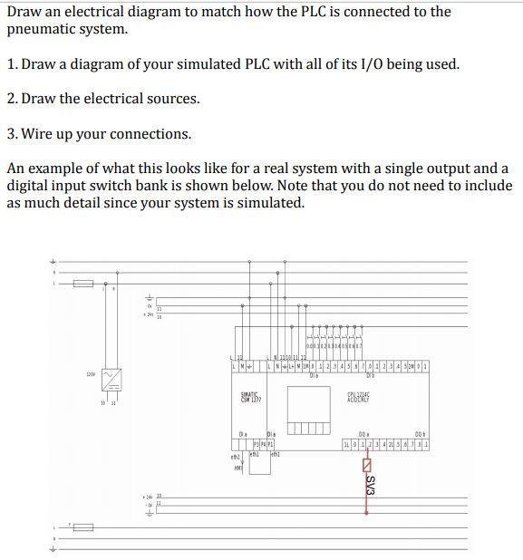 Draw an electrical diagram to match how the PLC is | Chegg.com