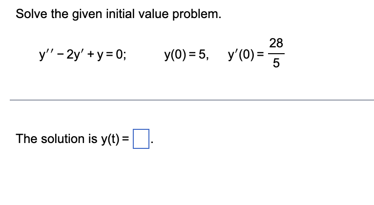 Solved Solve the given initial value | Chegg.com