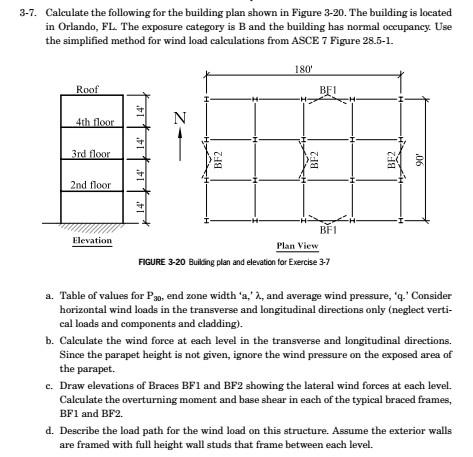 Solved 3-7. Calculate the following for the building plan | Chegg.com