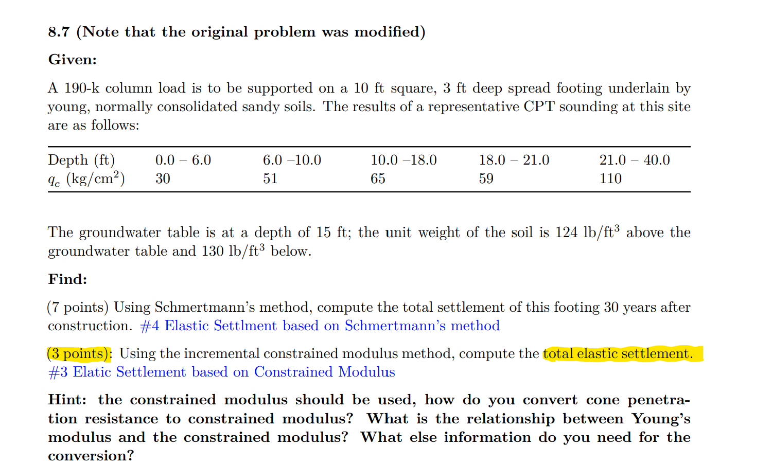 Solved For this question calculate the total elastic | Chegg.com