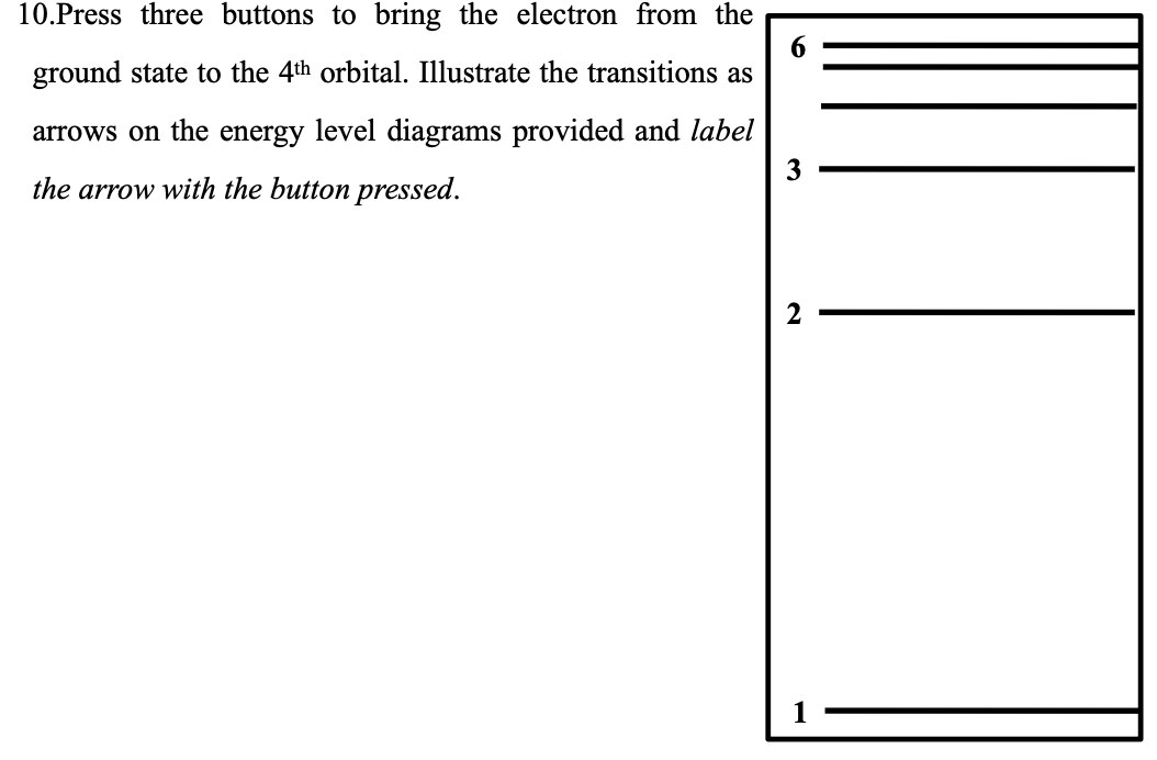 Solved 10.Press three buttons to bring the electron from | Chegg.com