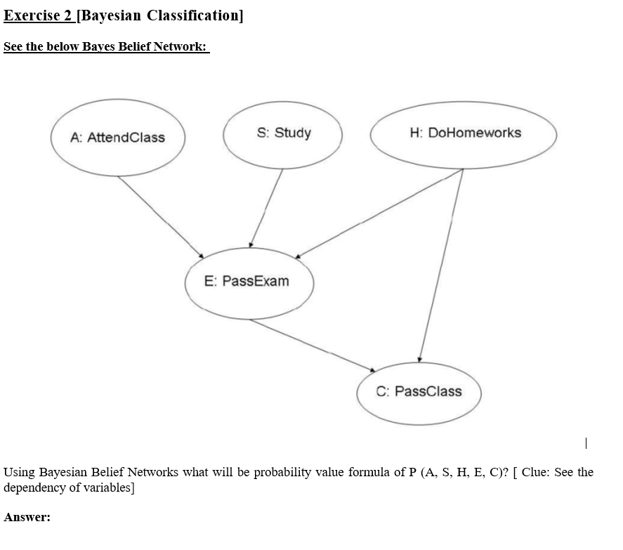 Solved Exercise 2 [Bayesian Classification] See the below | Chegg.com