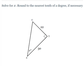 Solved Solve for x. Round to the nearest tenth of a degree, | Chegg.com