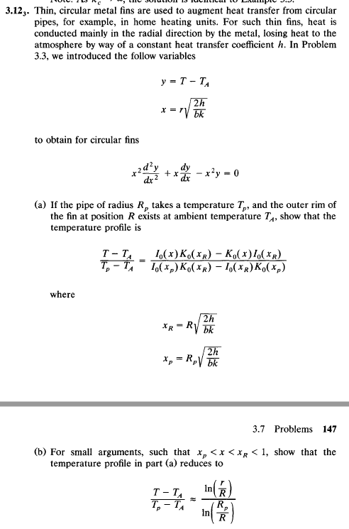 Solved 3.12 . Thin, circular metal fins are used to augment | Chegg.com