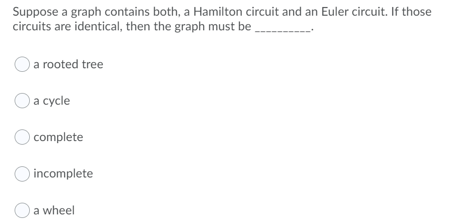 Solved Suppose a graph contains both, a Hamilton circuit and | Chegg.com