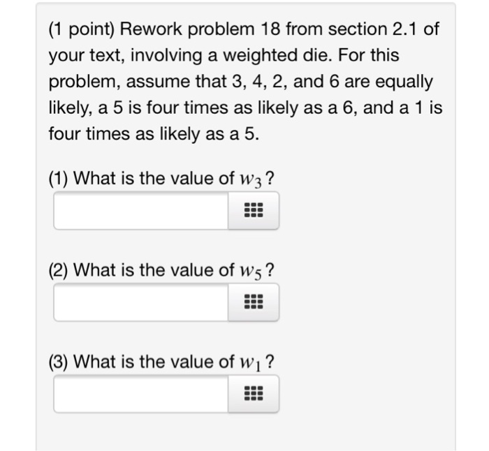 Solved (1 point) Rework problem 23 from section 2.1 of your | Chegg.com