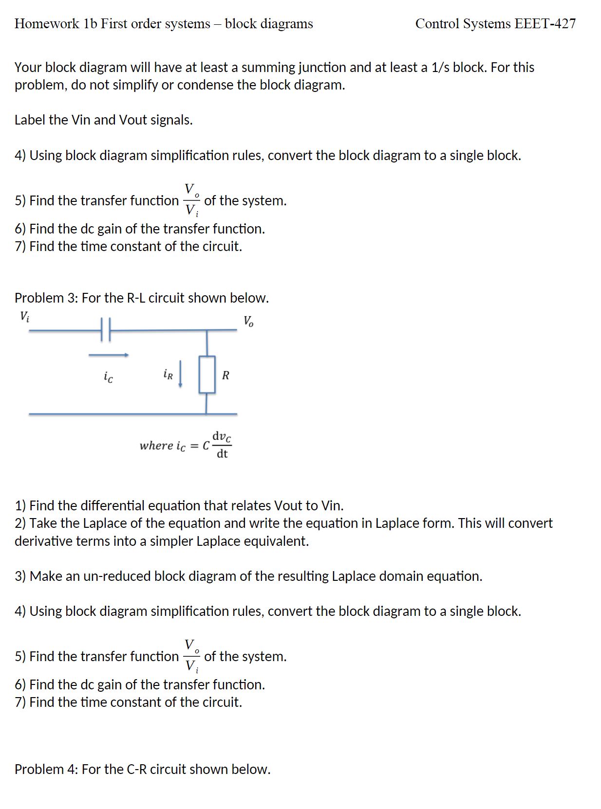 Solved In this homework, you will use your control systems | Chegg.com
