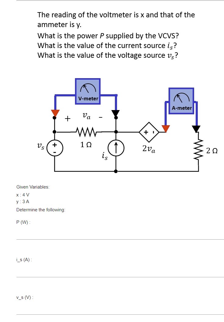 Solved The reading of the voltmeter is x ﻿and that of the | Chegg.com