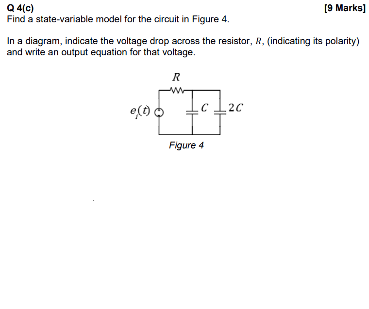 Solved Find a state-variable model for the circuit in Figure | Chegg.com