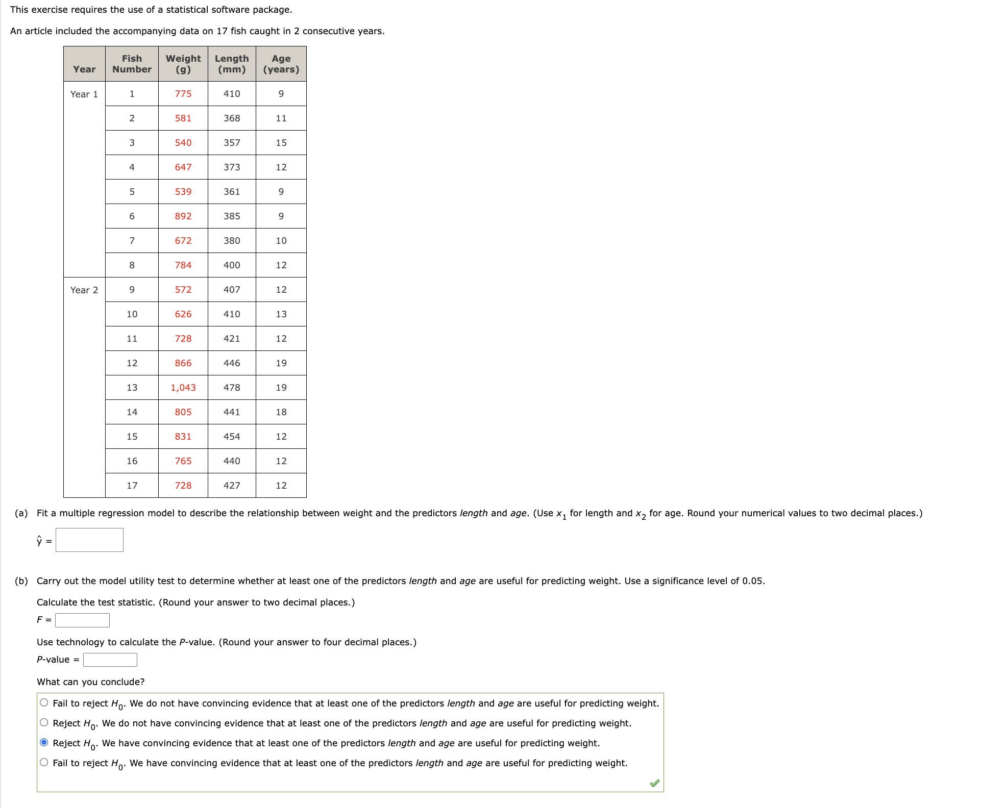 Solved This exercise requires the use of a statistical | Chegg.com
