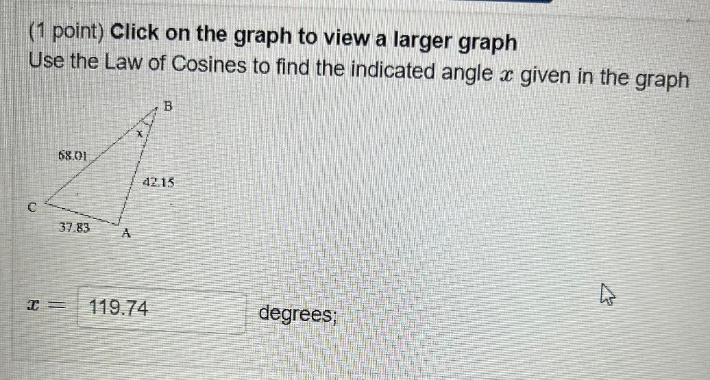 Solved (1 point) Click on the graph to view a larger graph | Chegg.com