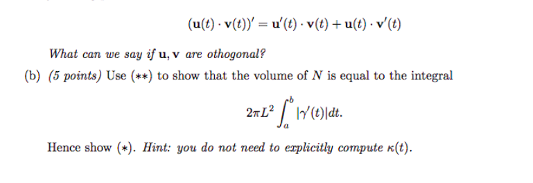 Solved 1) (15 points) Let γ:[a,b]→R3 be a smooth | Chegg.com