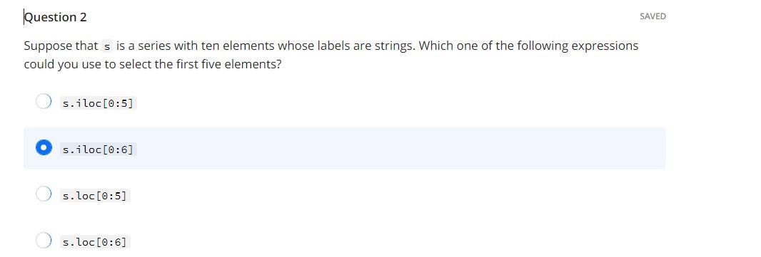 Solved Question 1 SAVED Suppose we create a series using the | Chegg.com