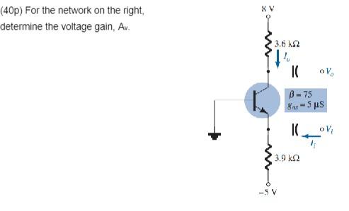 Solved (40p) For the network on the right, determine the | Chegg.com