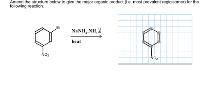 Solved Amend the structure below to give the major organic | Chegg.com