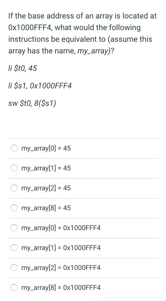 Solved If The Base Address Of An Array Is Located At 7333