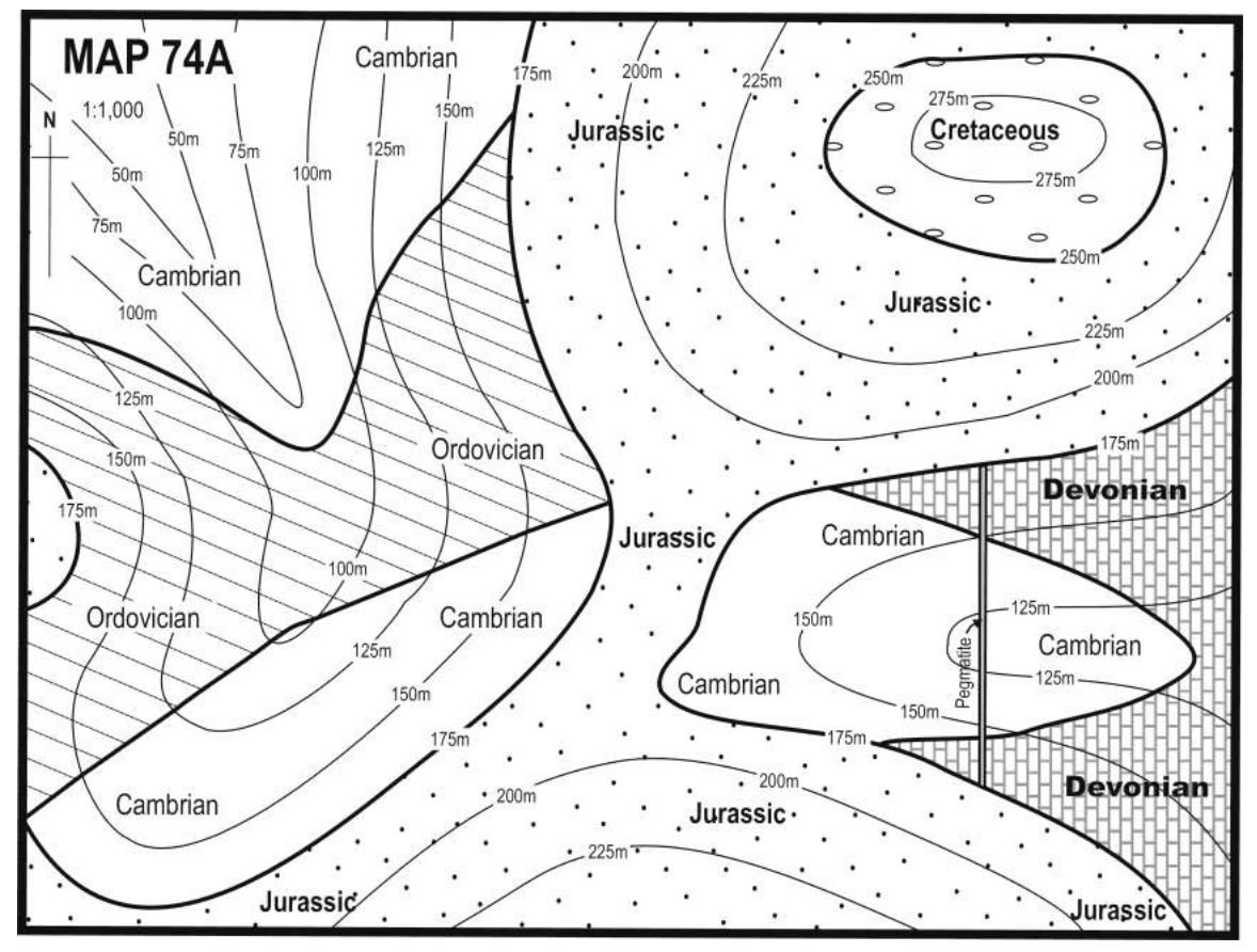Cambrian MAP 74A 1:1,000 175m . 200m. 225m . 275m | Chegg.com